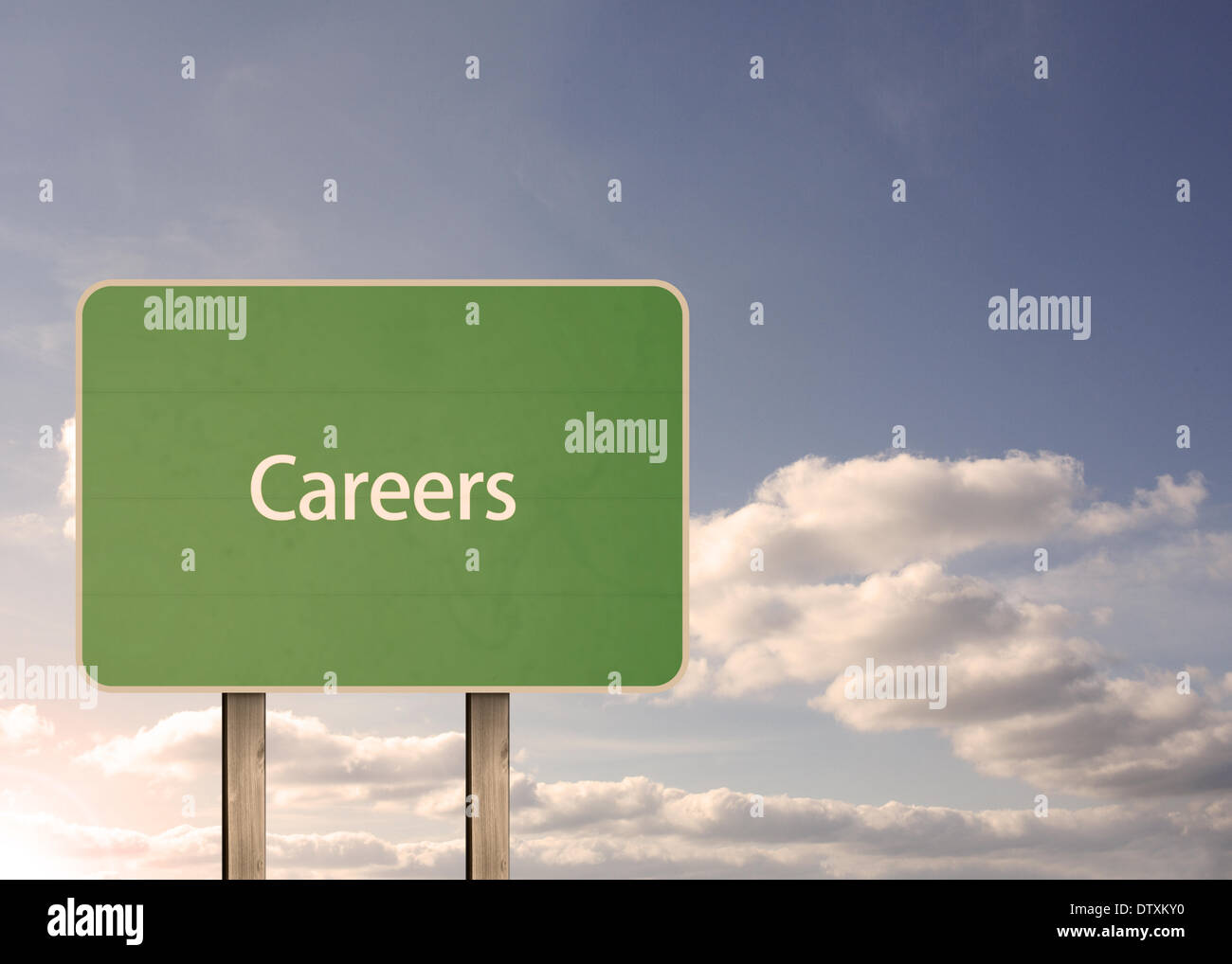Careers road sign Stock Photo - Alamy