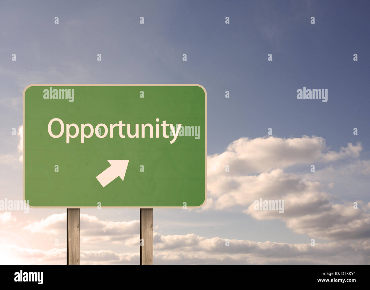 Opportunity road sign Stock Photo - Alamy