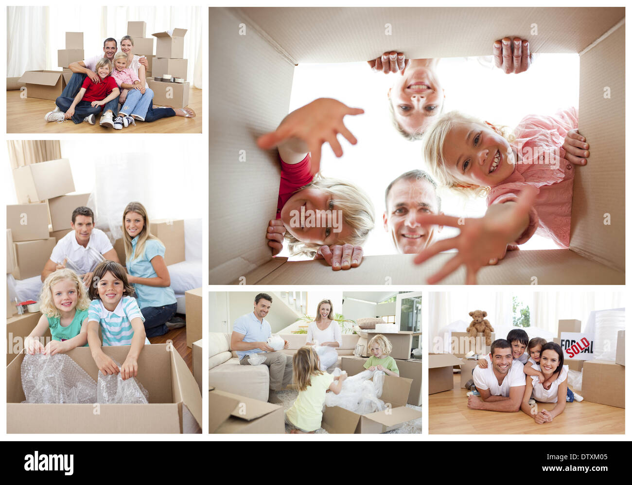 Collage of families Stock Photo - Alamy