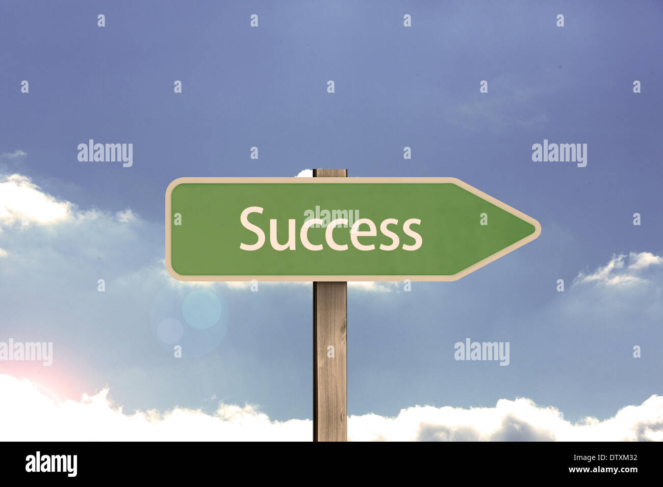 Sucess road sign Stock Photo - Alamy