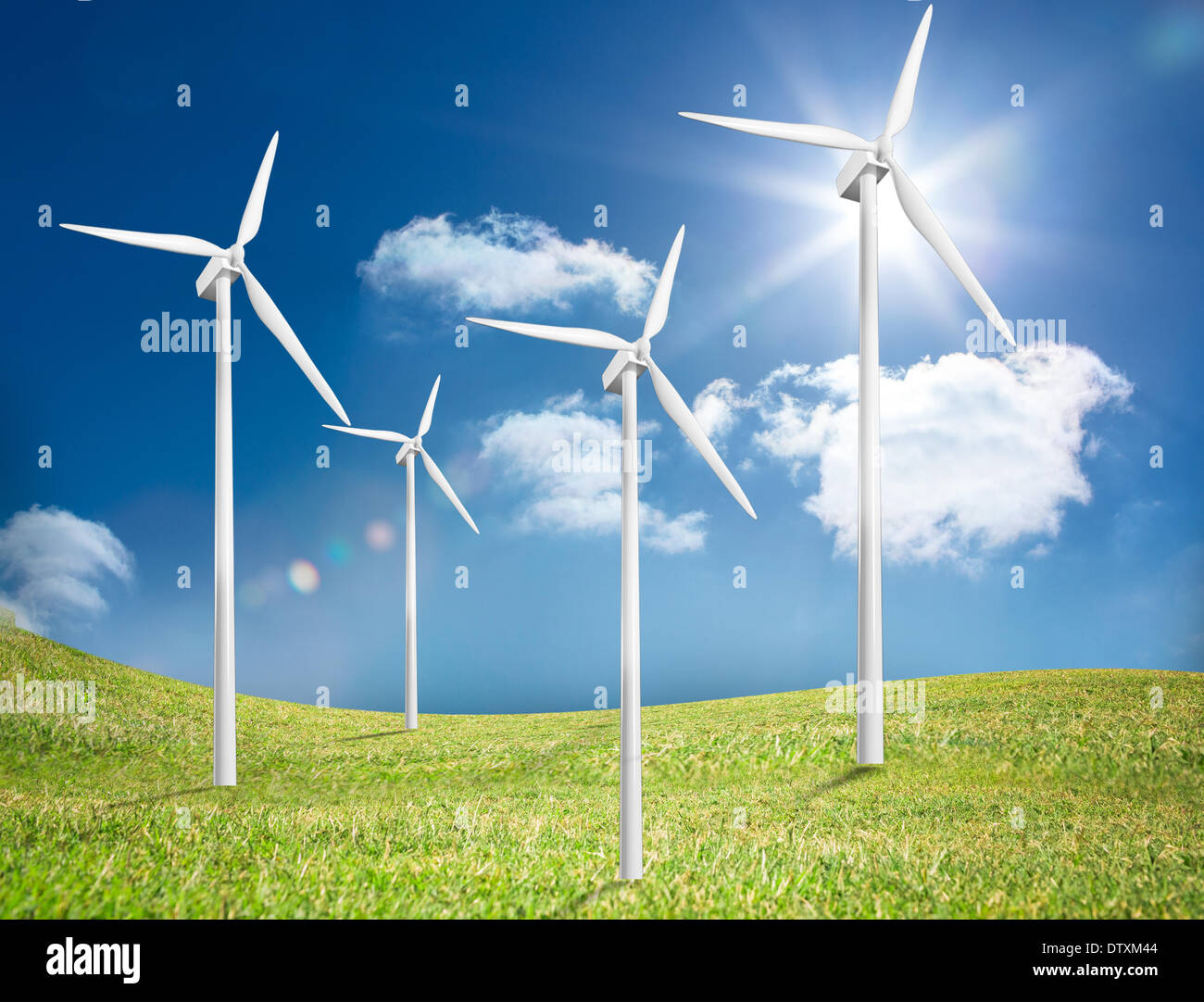 Four wind turbines hi-res stock photography and images - Alamy