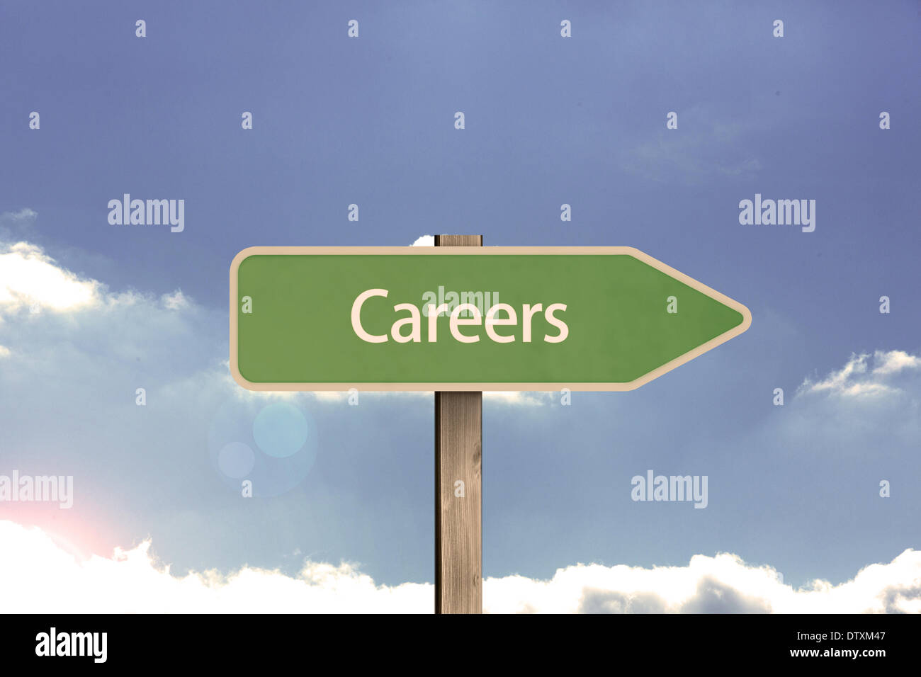Careers road sign Stock Photo - Alamy