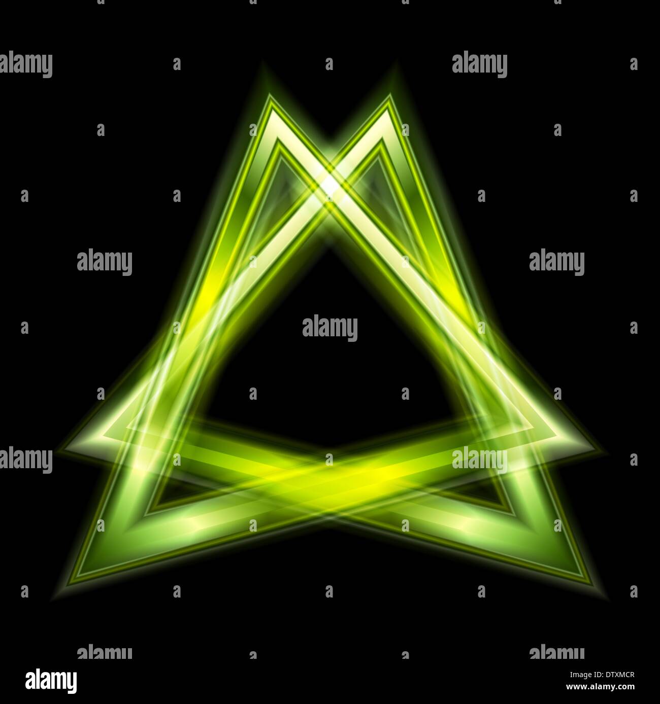 Bright green triangle shape Stock Photo - Alamy