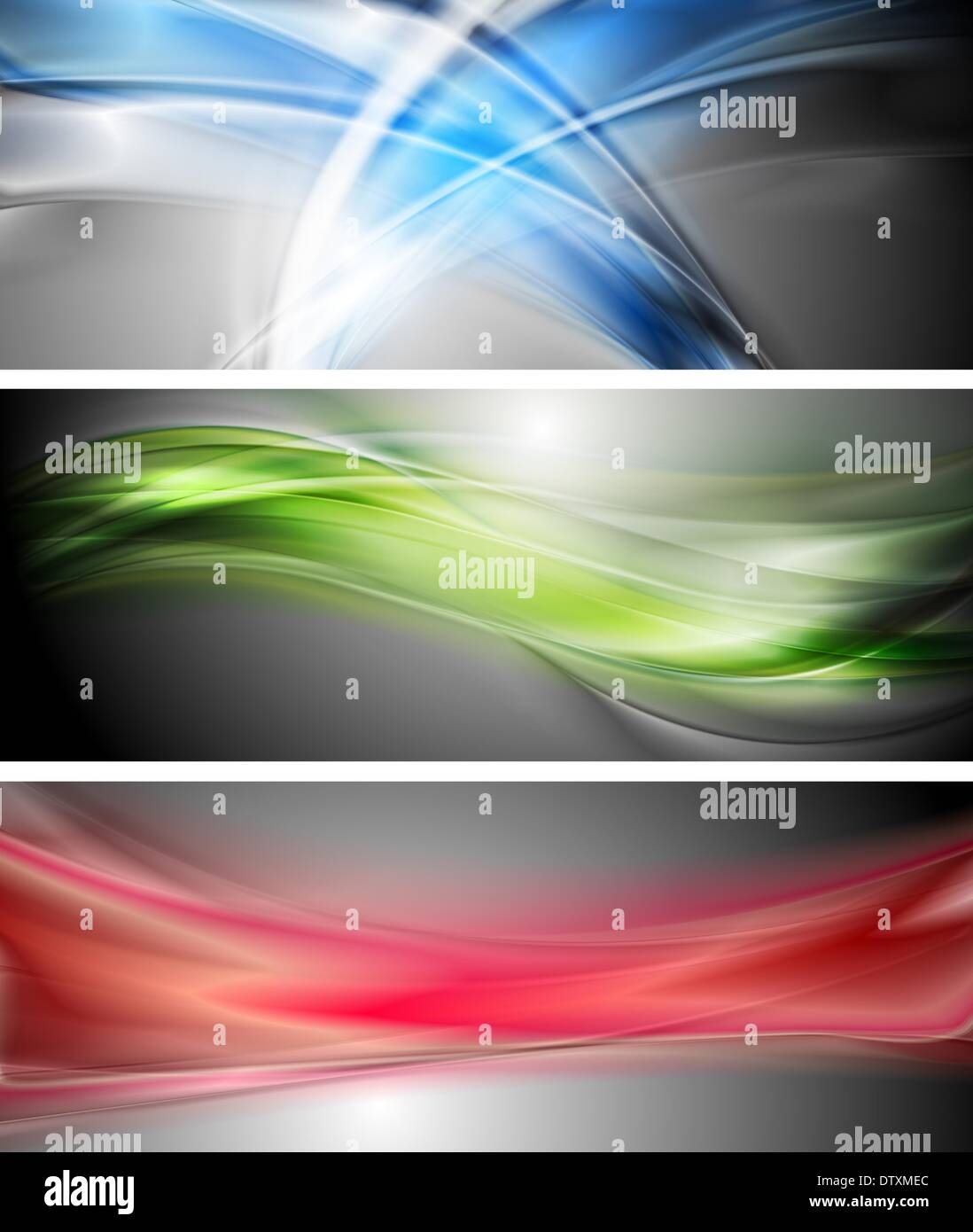 Colourful waves banners Stock Photo - Alamy