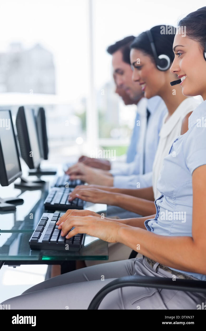 Call centre employees hi-res stock photography and images - Alamy