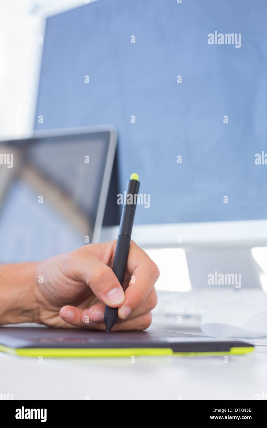 Male hands using graphics tablet hi-res stock photography and images ...