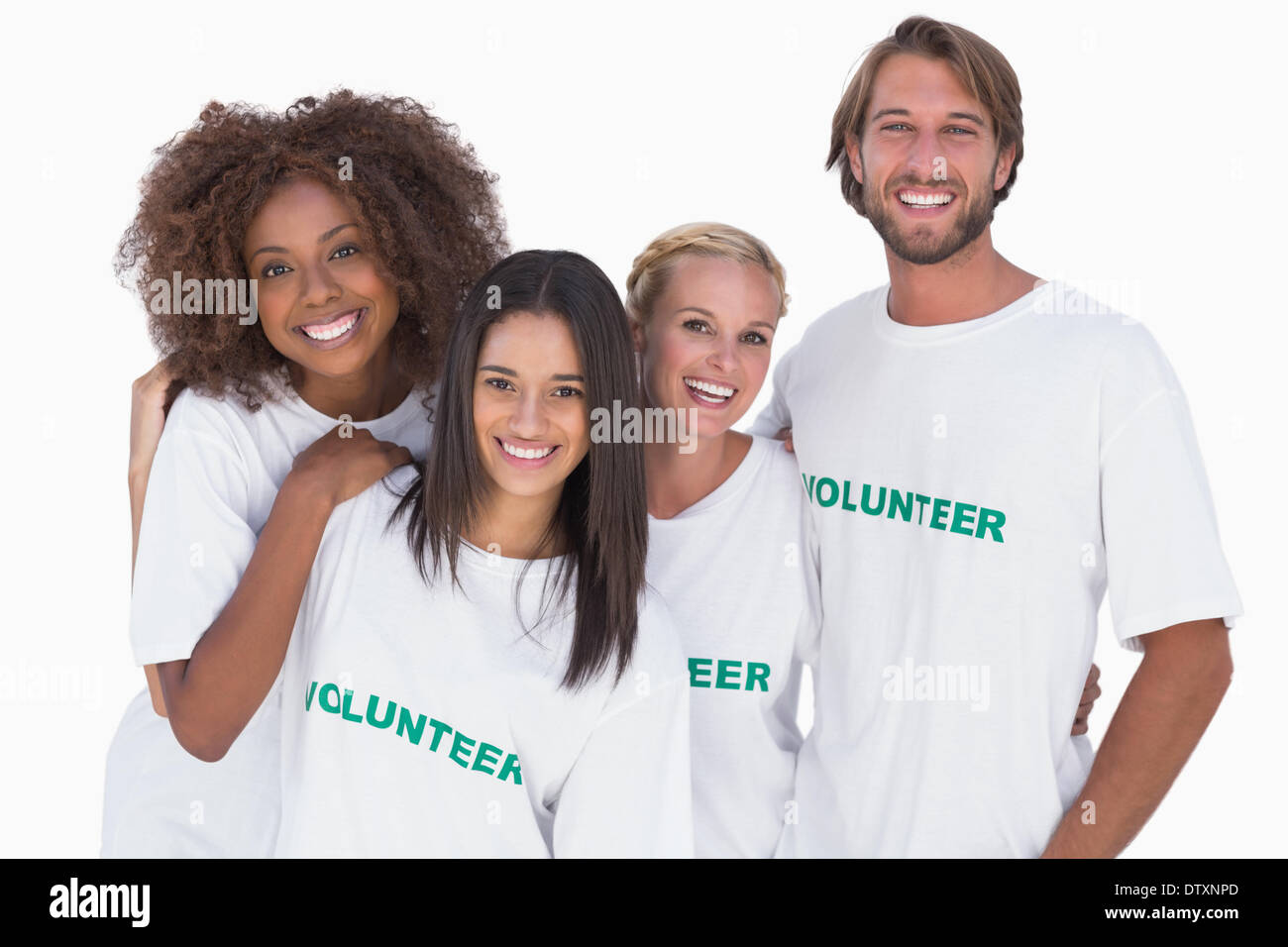 Group volunteers looking camera hi-res stock photography and images - Alamy