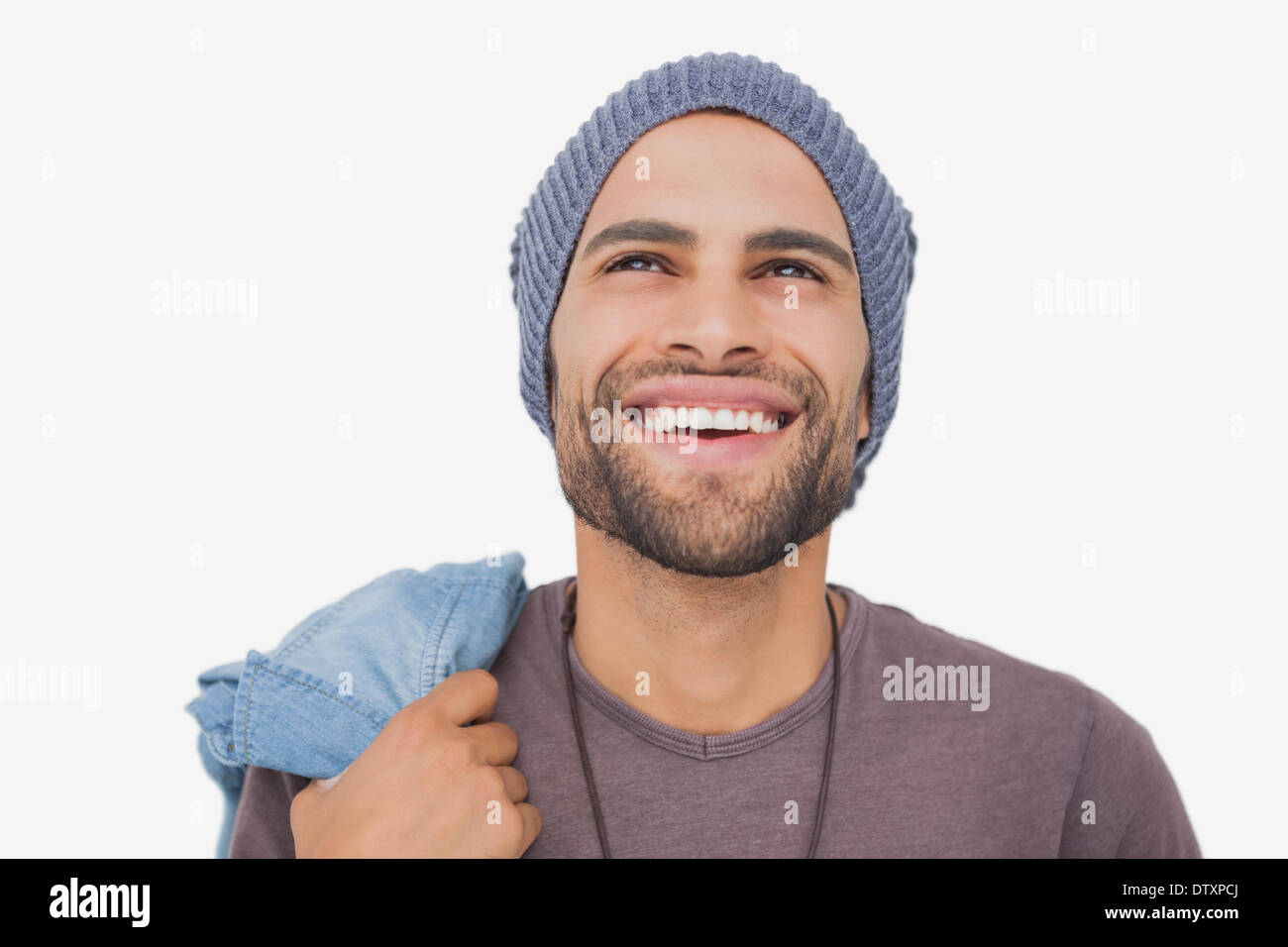Stylish young man looking up Stock Photo - Alamy