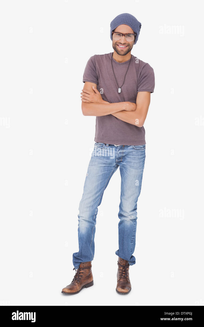Stylish young man standing hi-res stock photography and images - Alamy