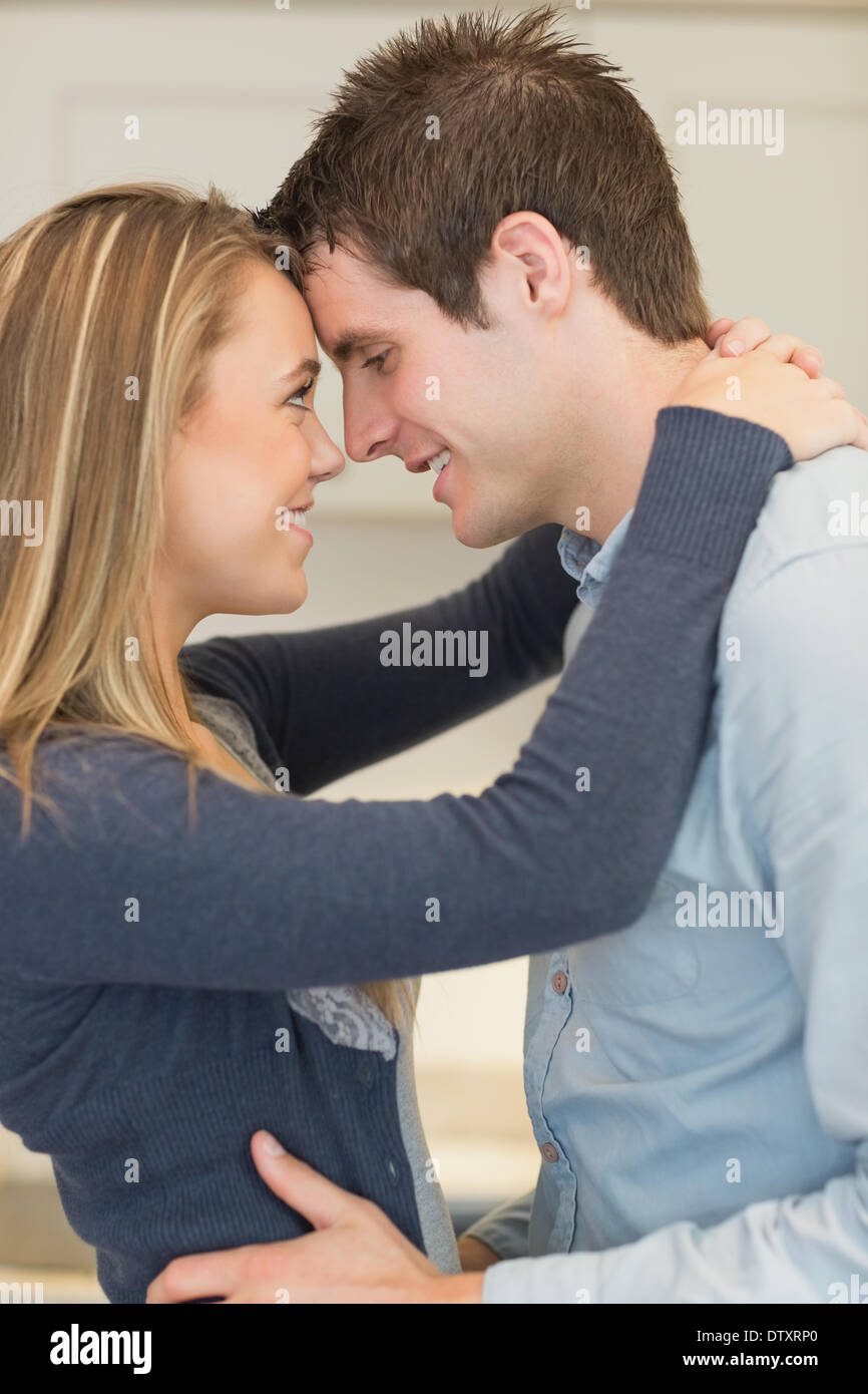 Couple looking into each others eyes Stock Photo - Alamy