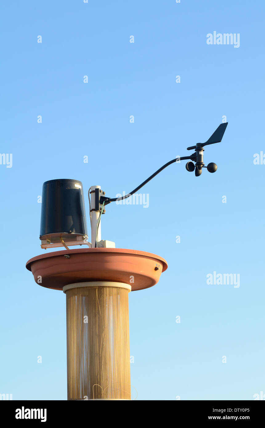 Professional weather station with anemometer and a huge air filter ...