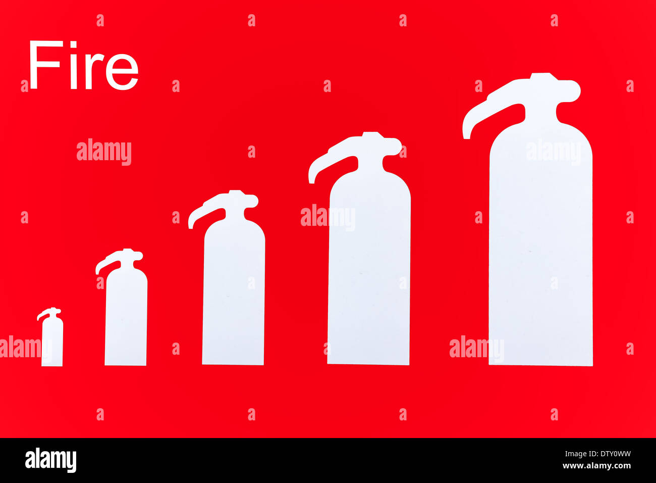 symbol of fire extinguishers on the wall Stock Photo - Alamy