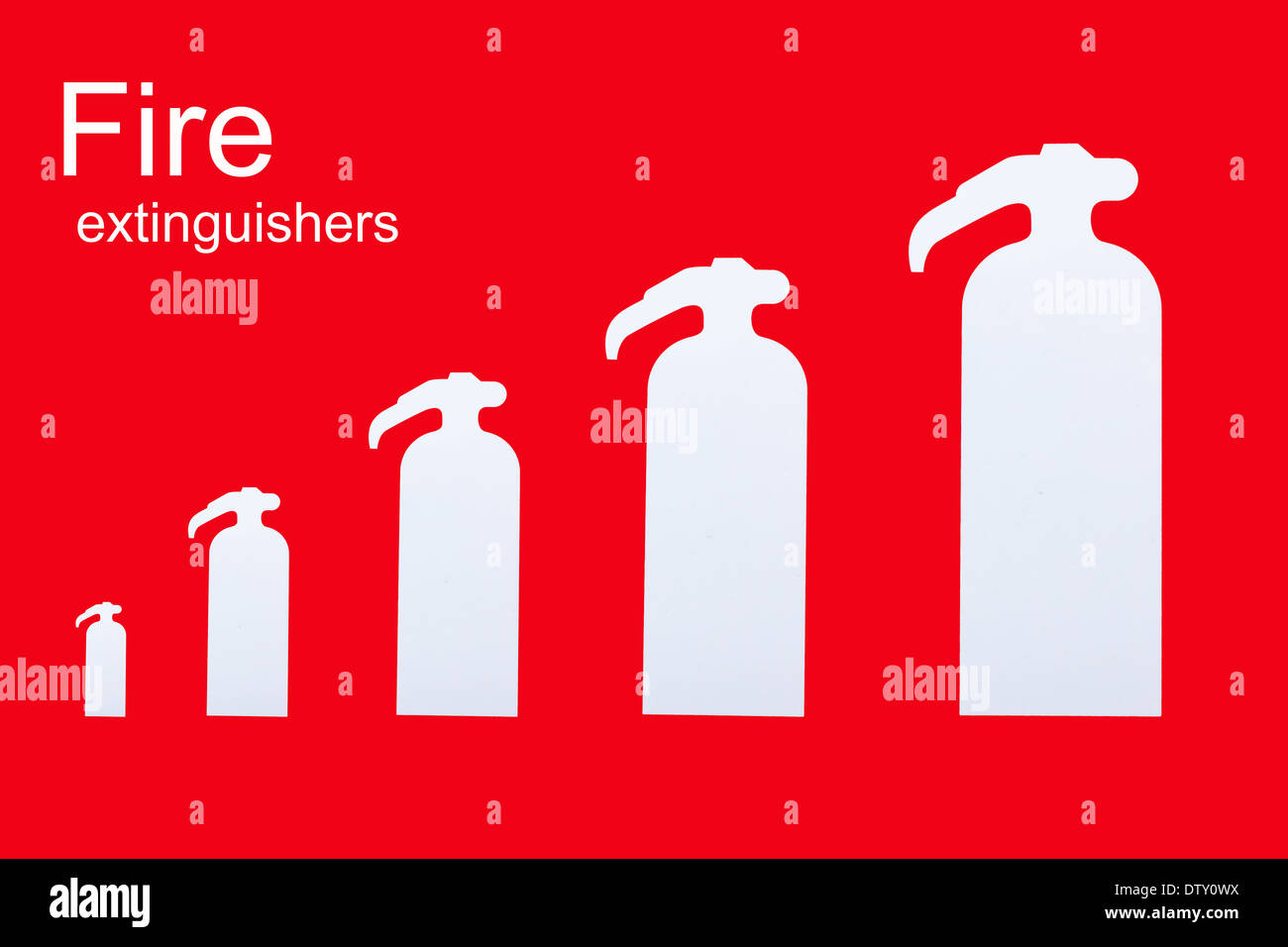 symbol of fire extinguishers on the wall Stock Photo - Alamy