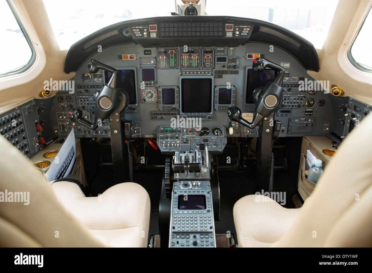 Private Jet Interior Cockpit