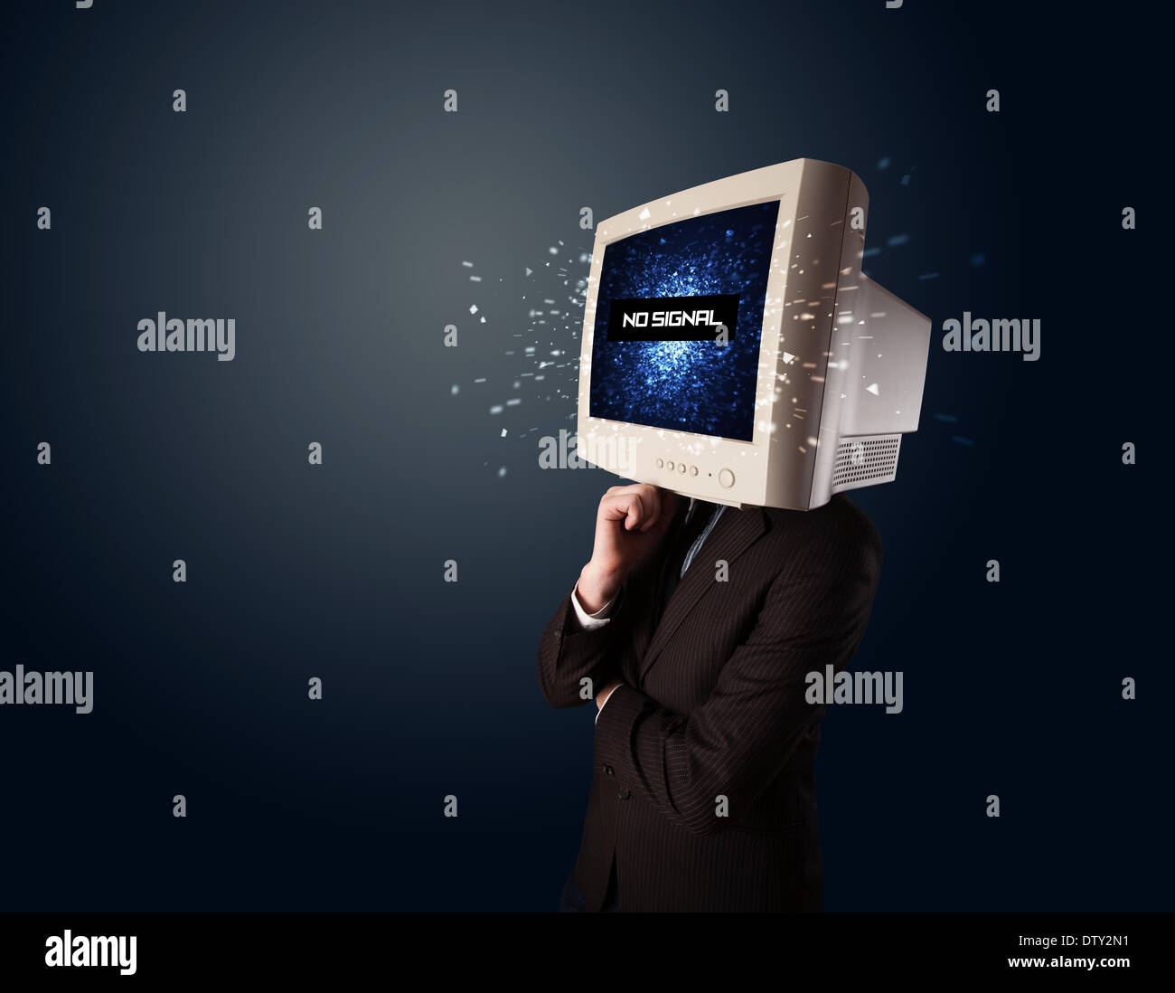No signal sign on screen hi-res stock photography and images - Alamy