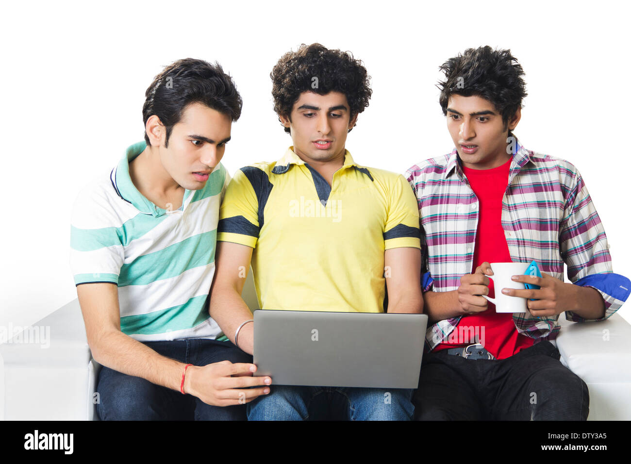 Boys with laptop hi-res stock photography and images - Alamy