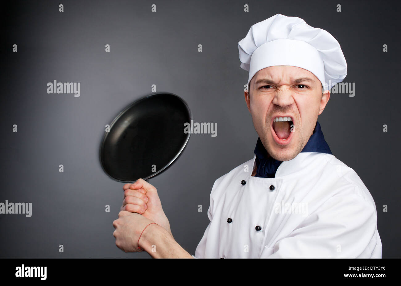 Angry chief in uniform Stock Photo - Alamy