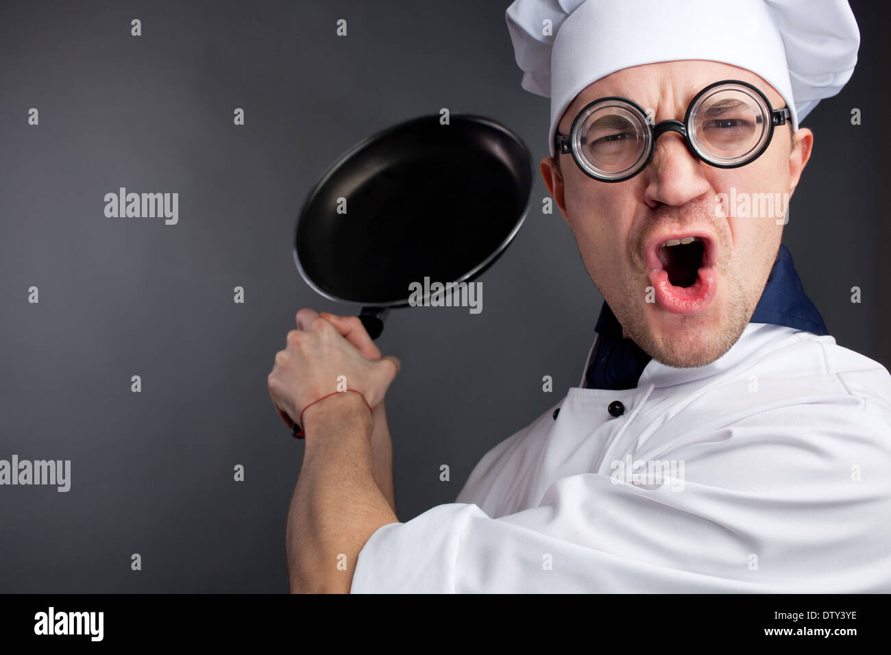 Angry chief in uniform Stock Photo - Alamy