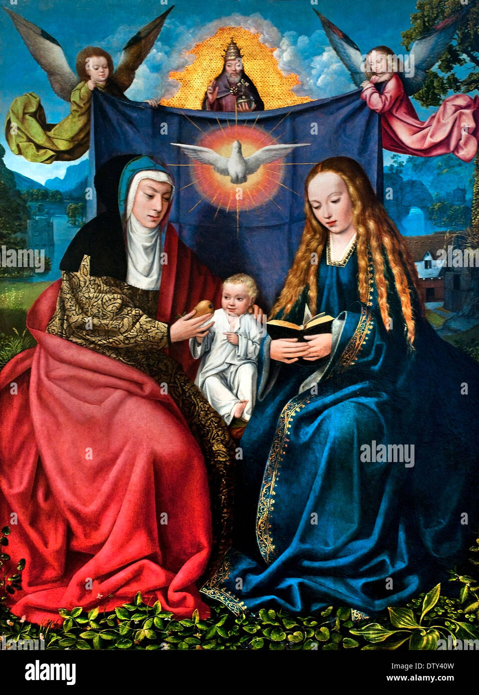 Detail St. Anne Triptych 1510 Master of Frankfurt German Germany Stock ...