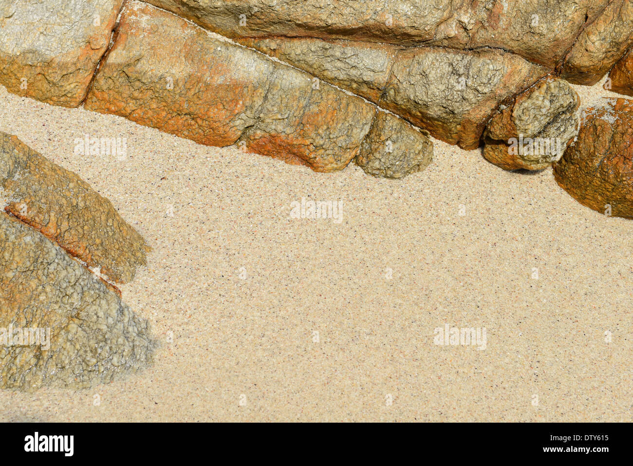 Sand beach rocks beautiful pattern and texture Stock Photo - Alamy