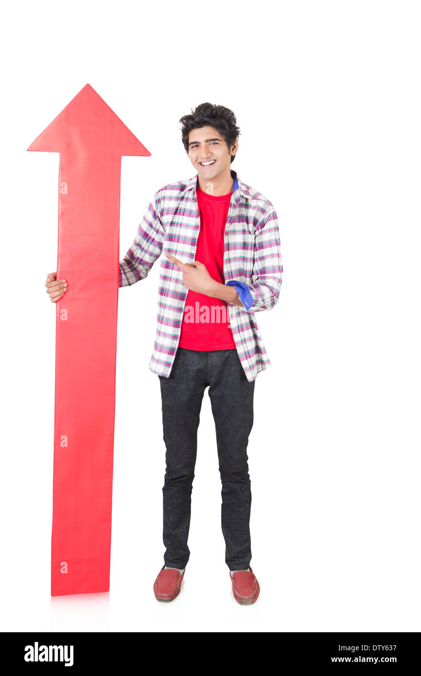 1 indian boy standing with aroow Stock Photo - Alamy