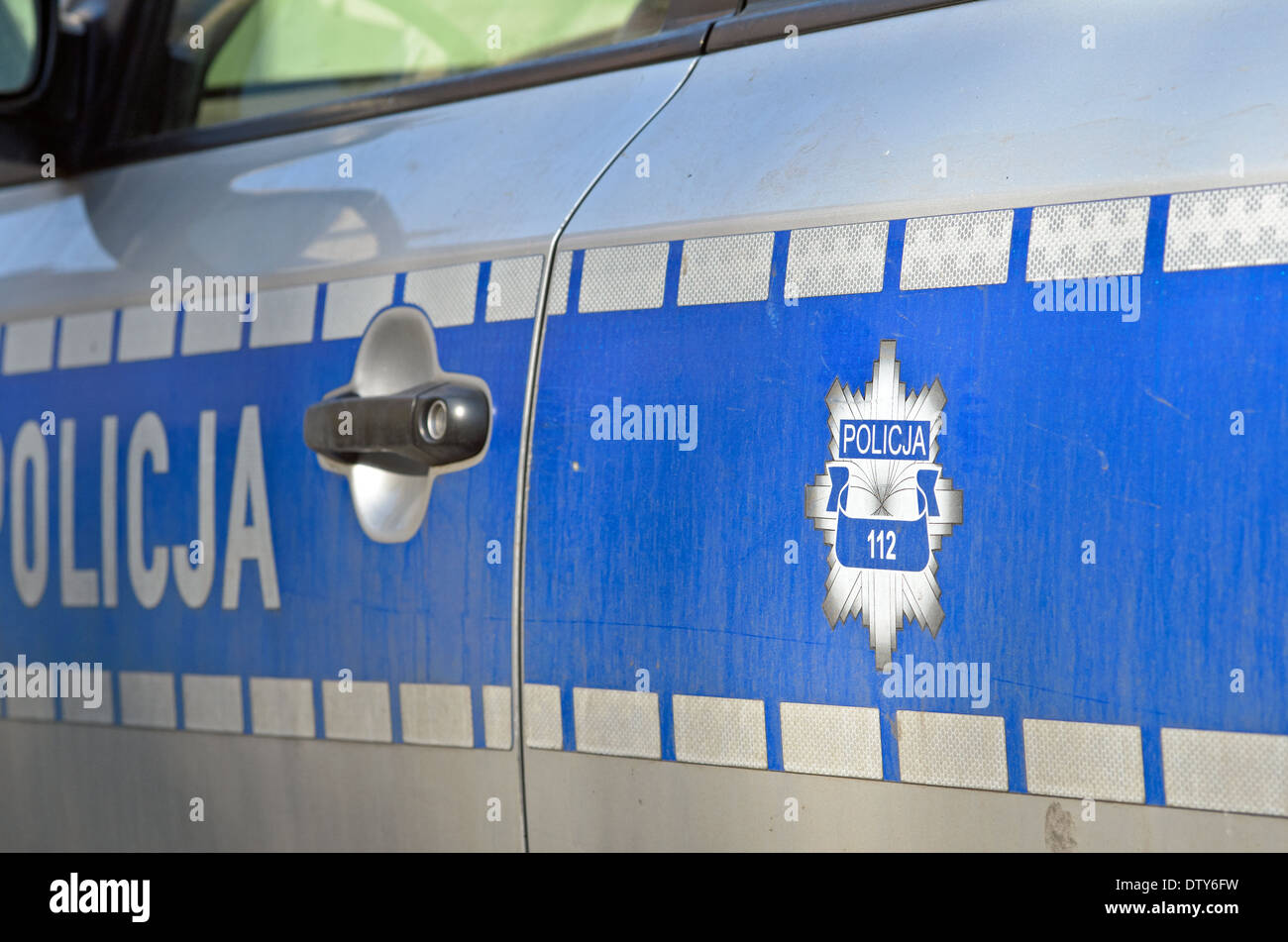 Photo of polish police sign Stock Photo - Alamy
