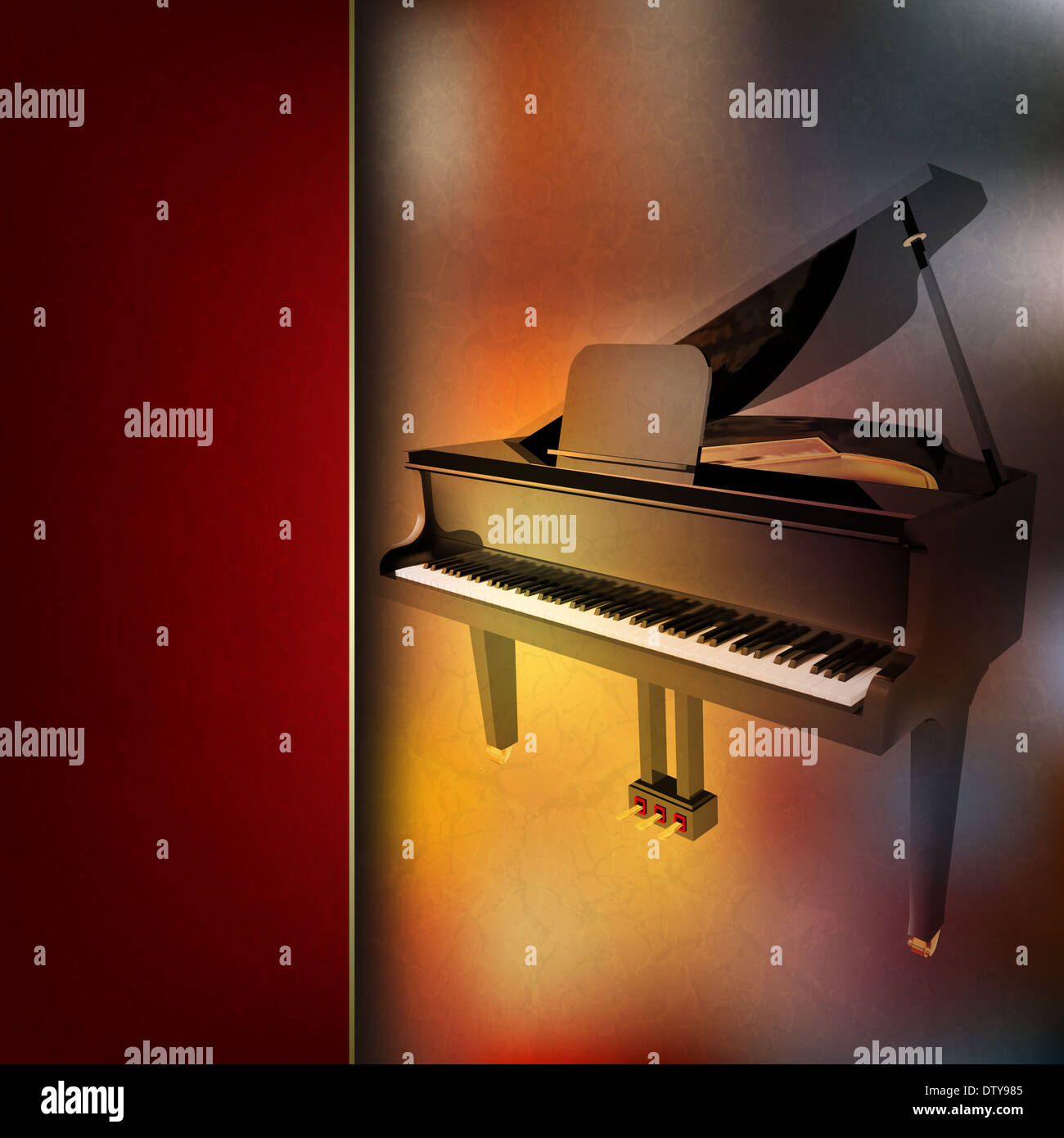 abstract grunge red music background with grand piano Stock Photo - Alamy