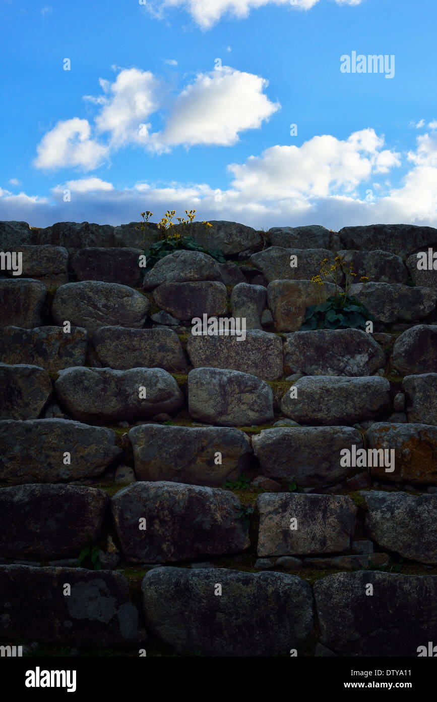 Brick wall and sky Stock Photo - Alamy