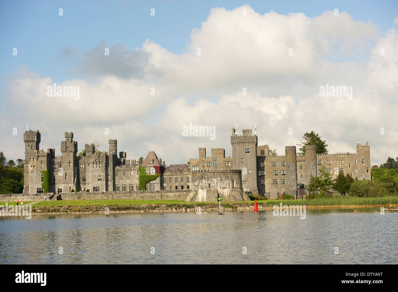 Ashford Castle is a medieval castle that has been expanded over the ...