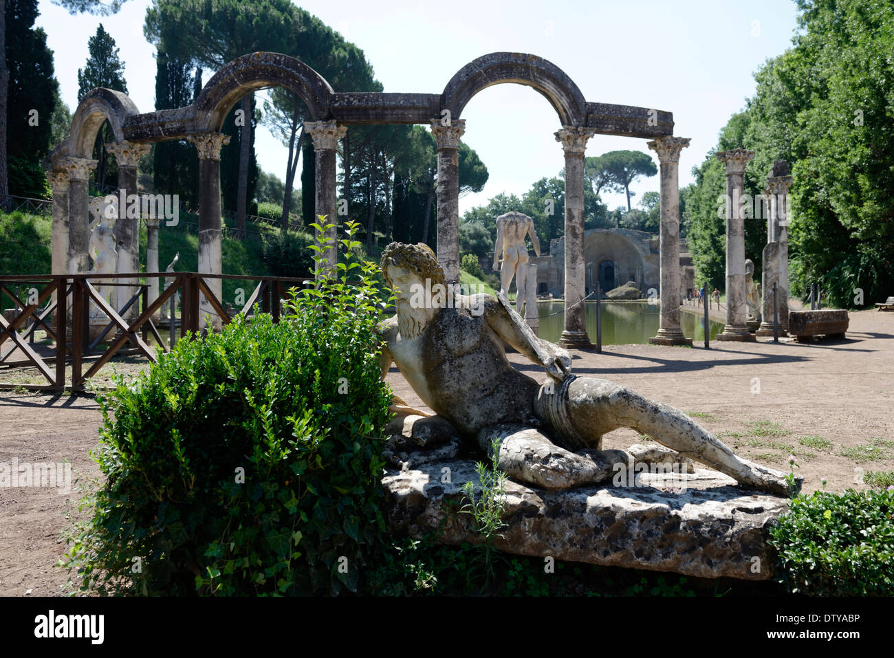 Lounging statue figure at curved north end monumental mystical Canopus ...