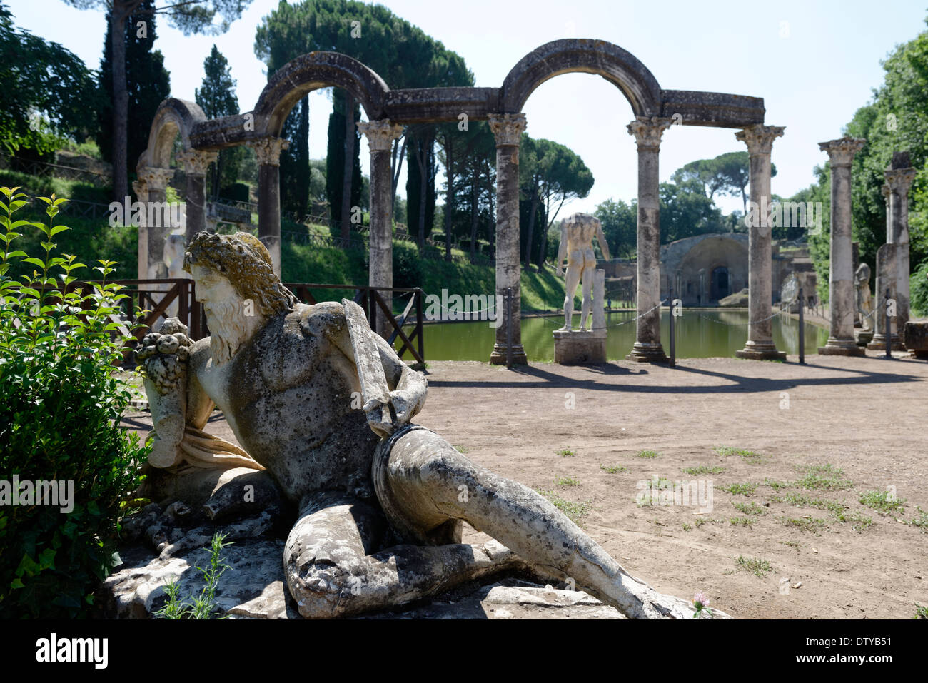 Lounging statue figure at curved north end monumental mystical Canopus ...