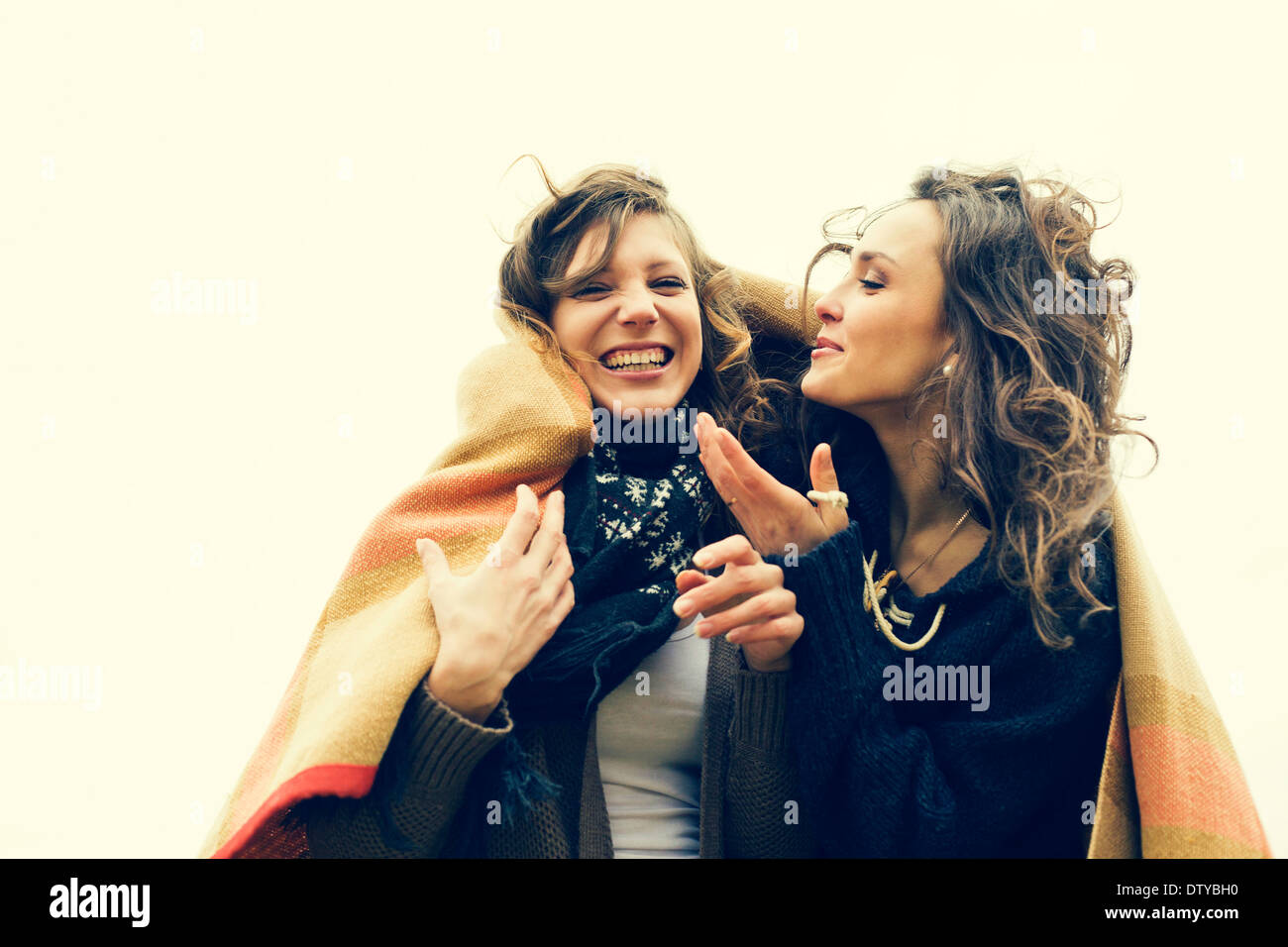 Woman blanket around shoulders hi-res stock photography and images - Alamy