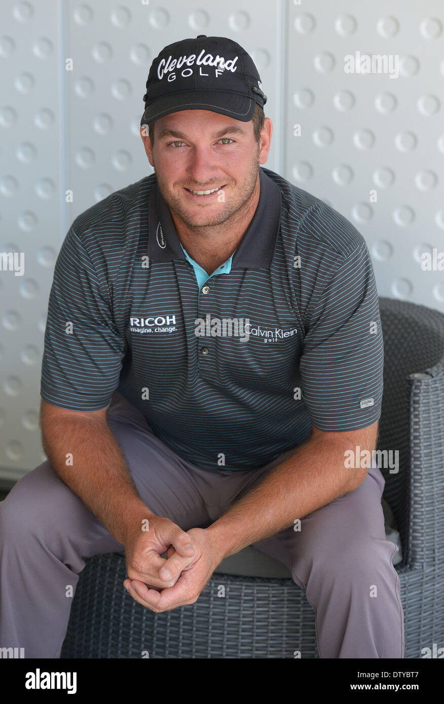 Arrowtown, New Zealand. 25th February 2014. Ryan Fox poses for a ...