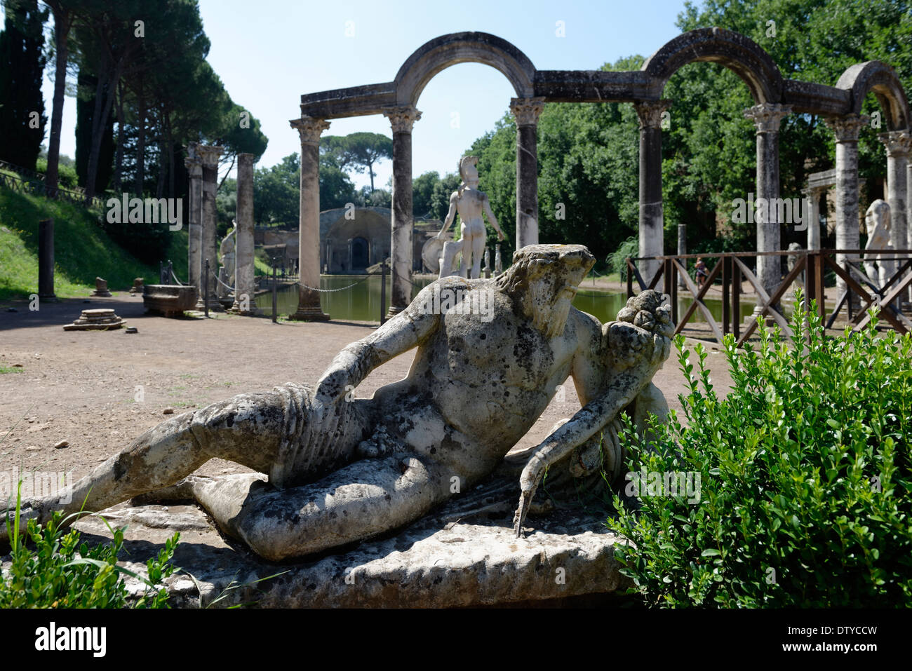 Lounging statue figure at curved north end monumental mystical Canopus ...