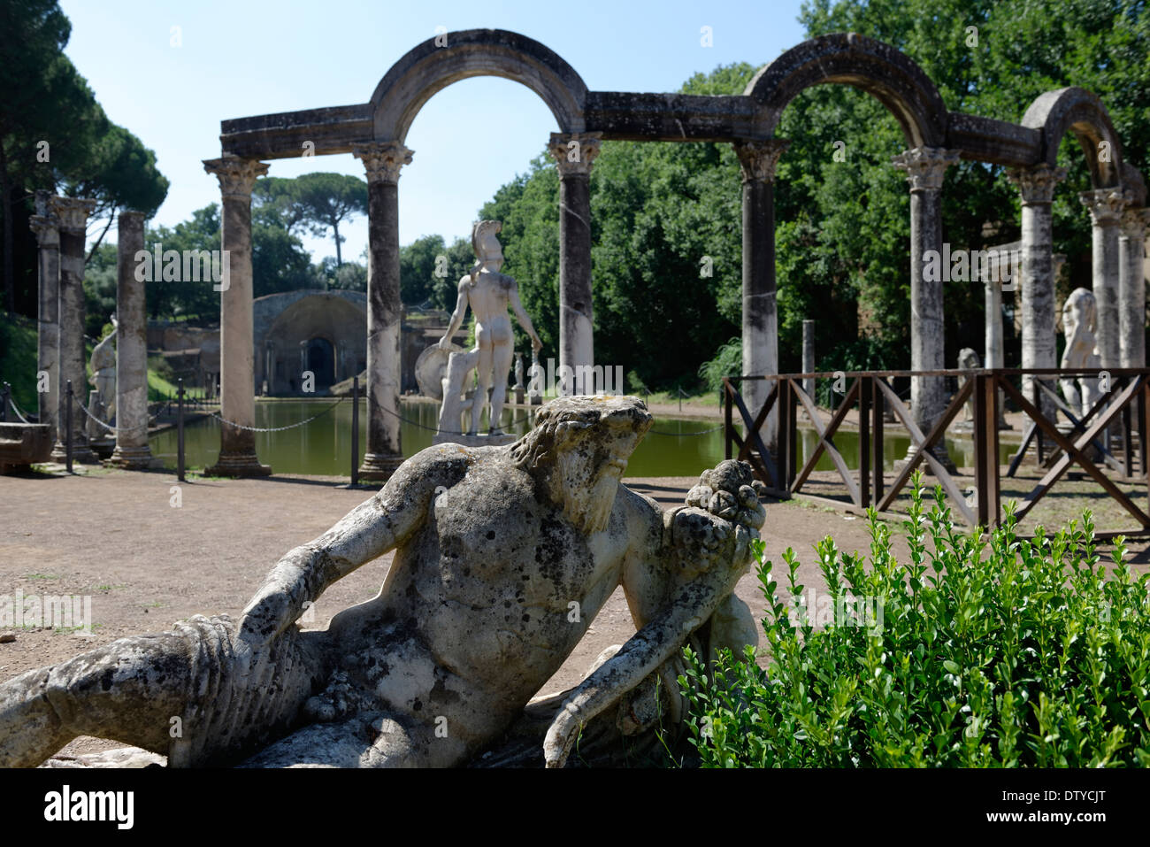 Lounging statue figure at the curved north end of the monumental ...