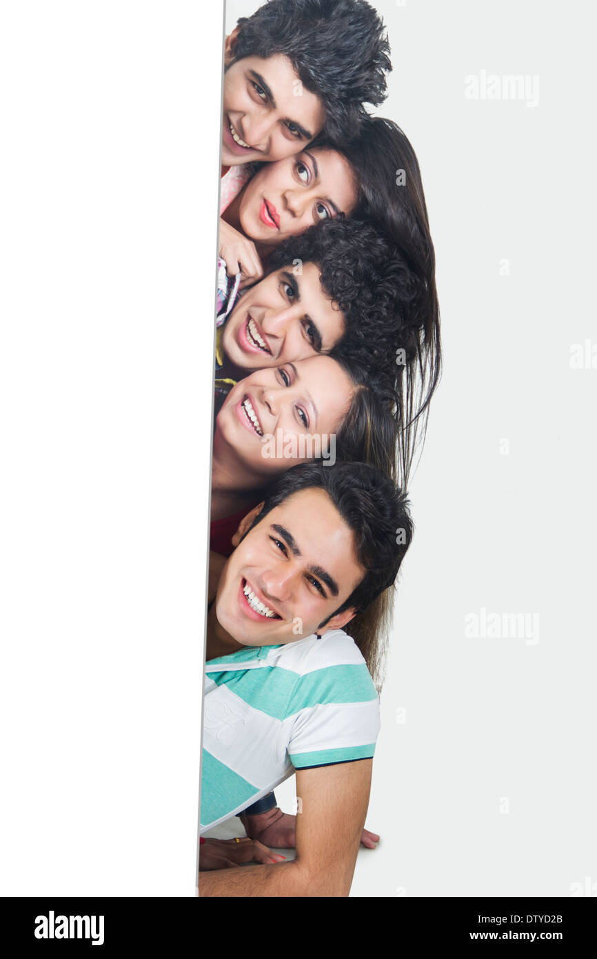 indian group playful message board Stock Photo - Alamy