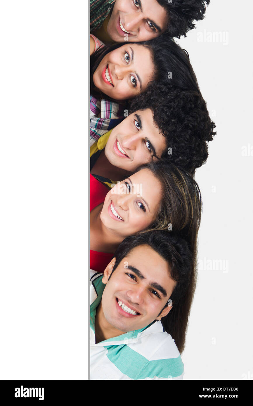 indian group playful message board Stock Photo - Alamy