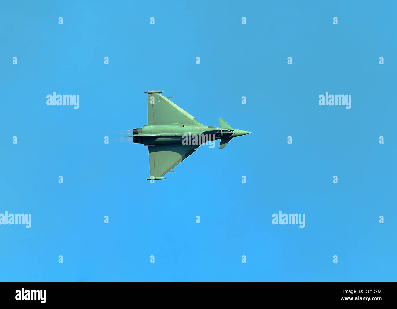 RAF Eurofighter Typhoon FGR4 jet flying at Duxford air show UK 2013 ...