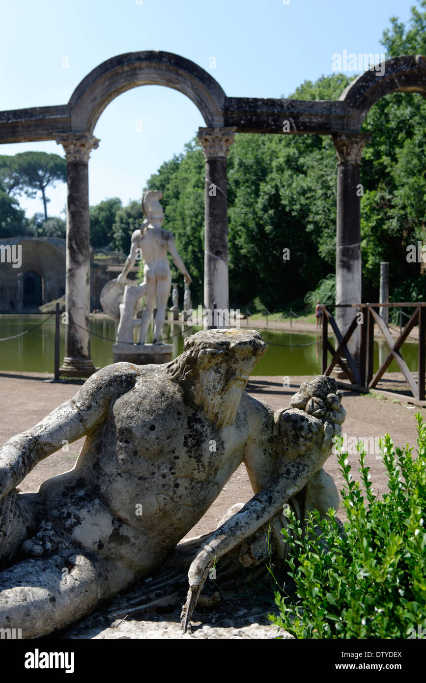 Lounging statue figure at curved north end monumental mystical Canopus ...