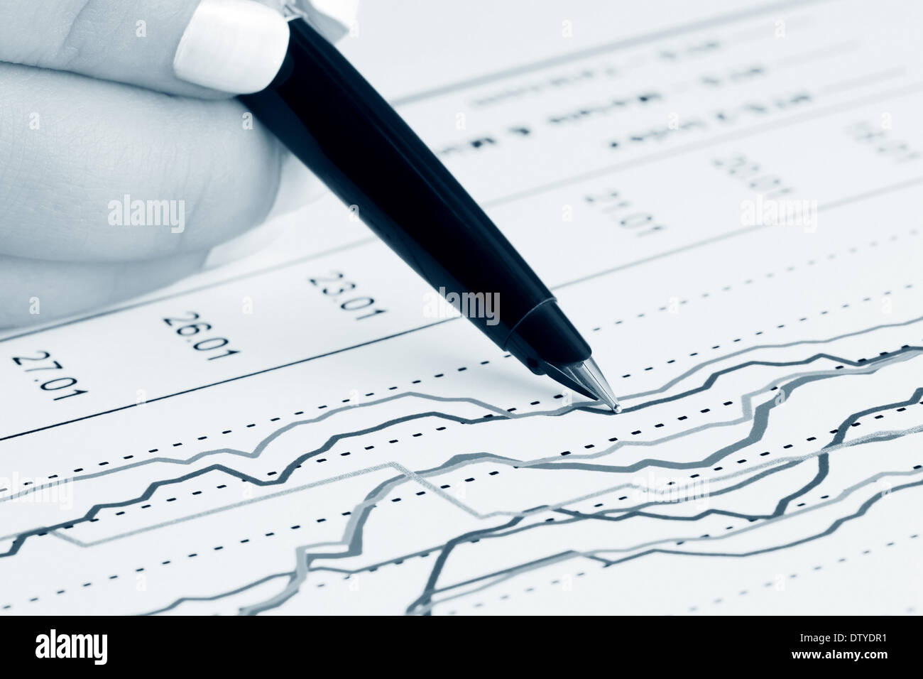 Financial graphs and charts analysis Stock Photo - Alamy