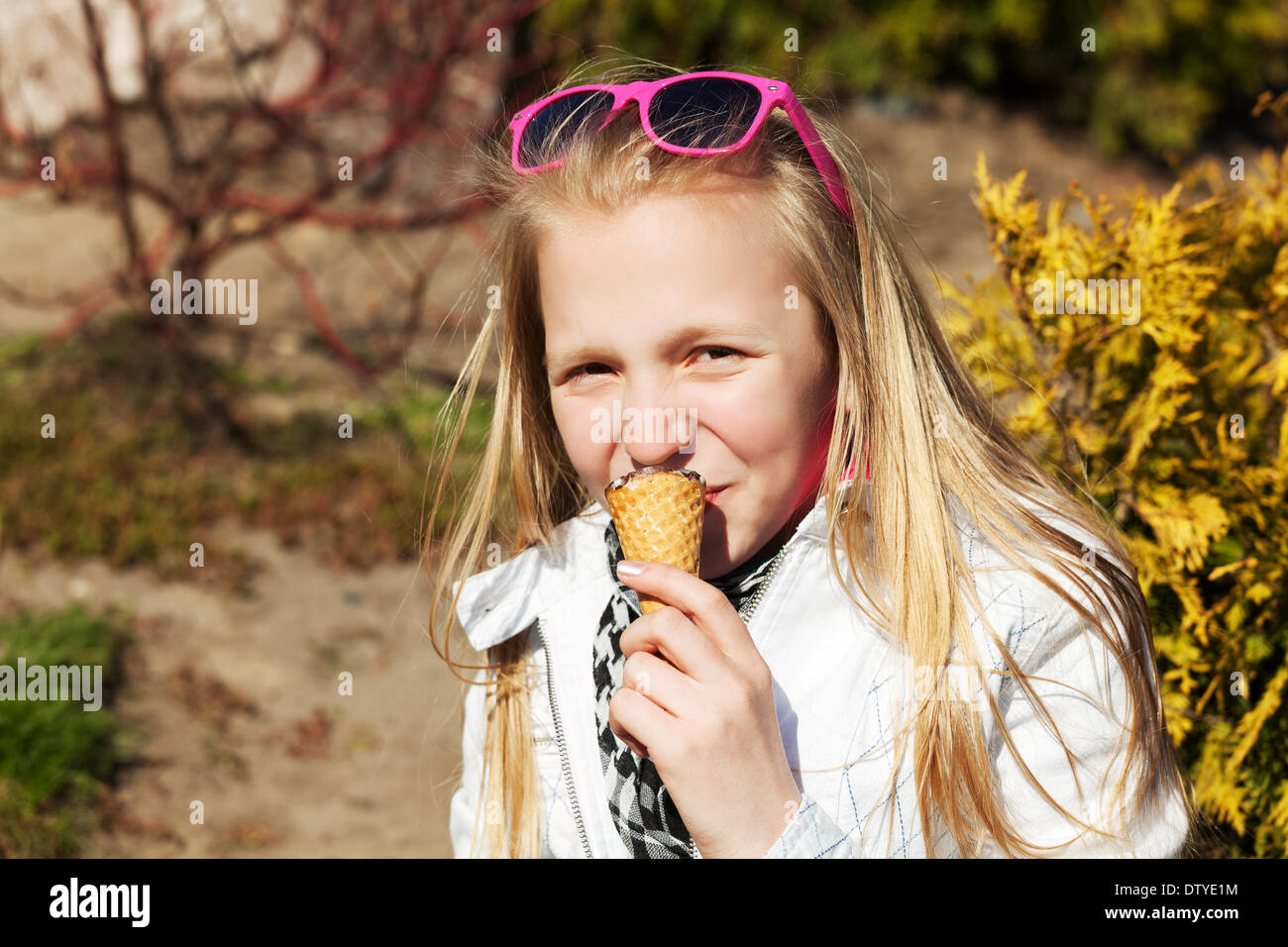 Schoolgirl with ice cream hi-res stock photography and images - Alamy