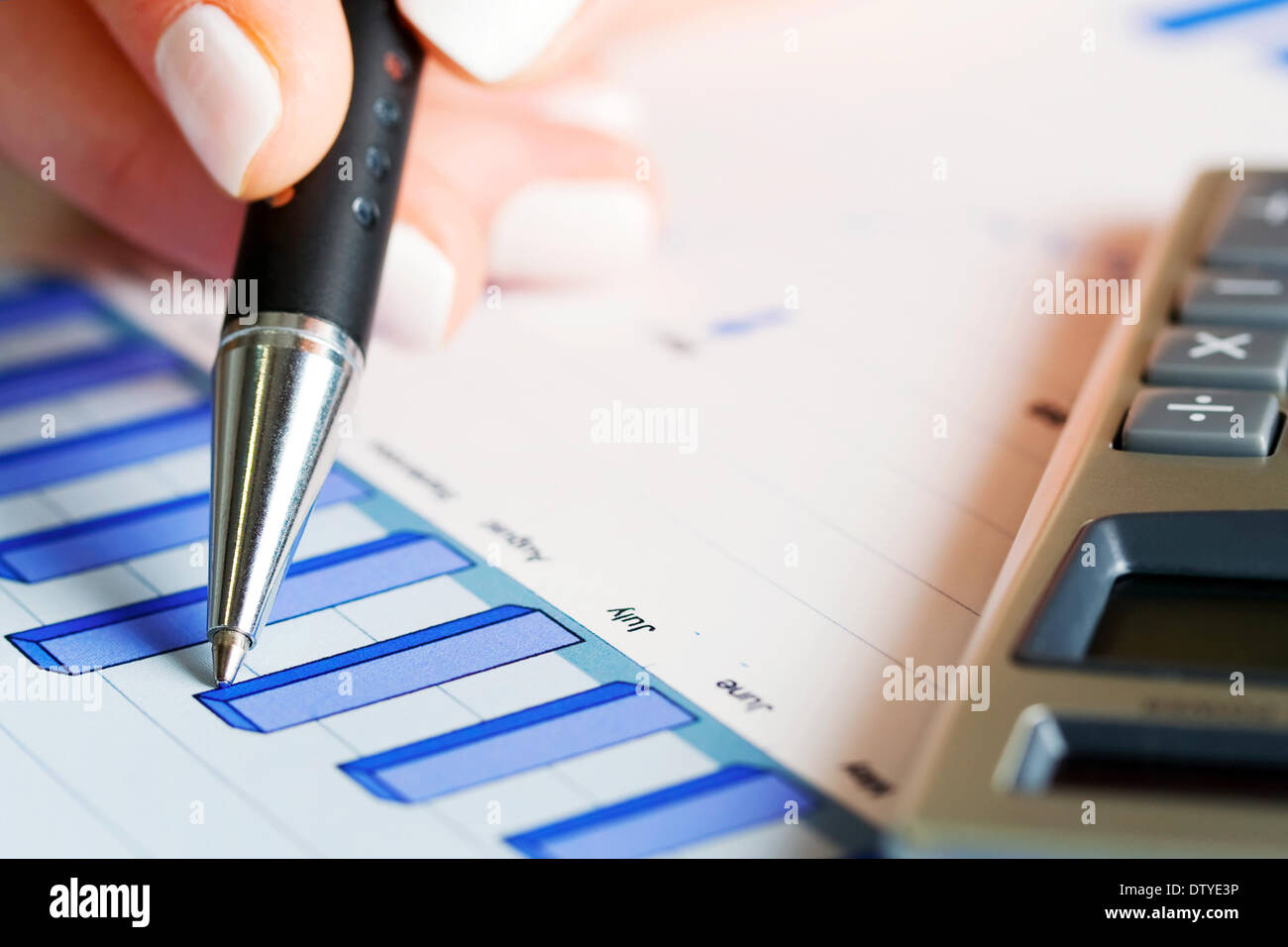 Financial graphs and charts analysis Stock Photo - Alamy
