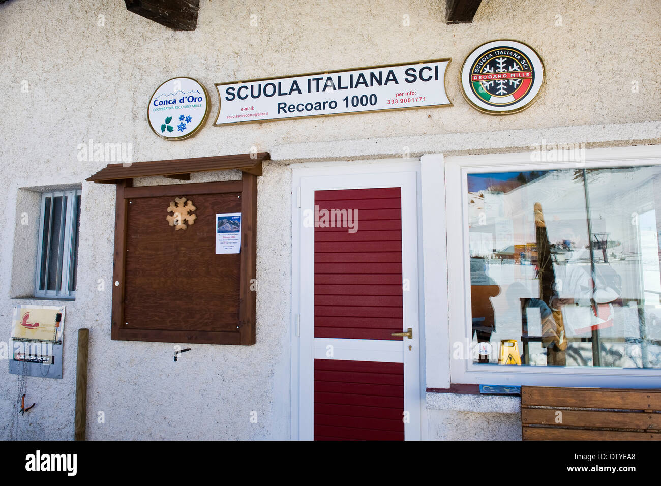 Italy, Recoaro Mille, ski school Stock Photo - Alamy