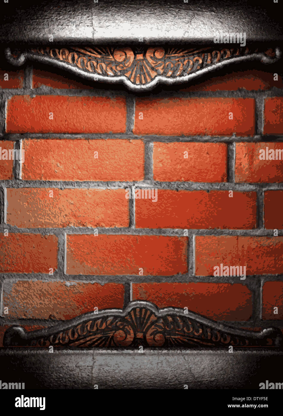 metal and brick background Stock Photo - Alamy