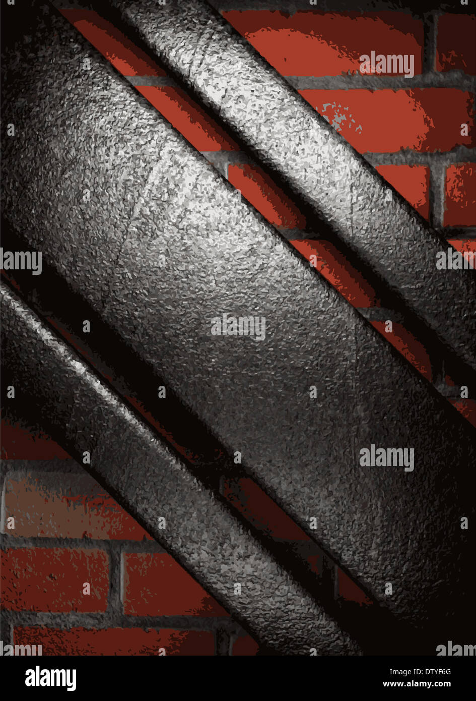 metal and brick background Stock Photo - Alamy