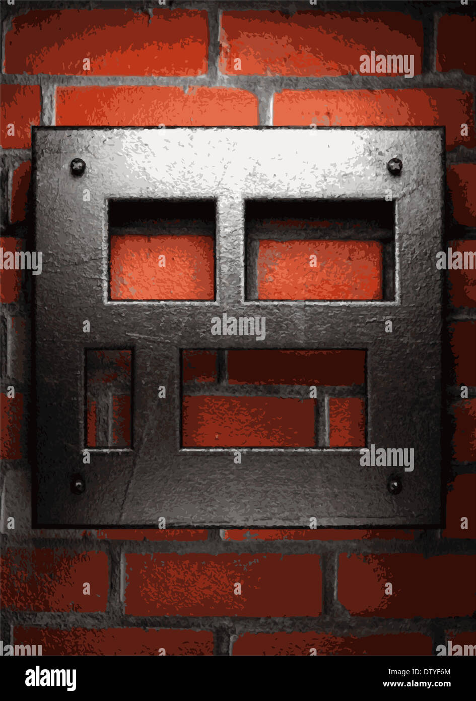metal and brick background Stock Photo - Alamy