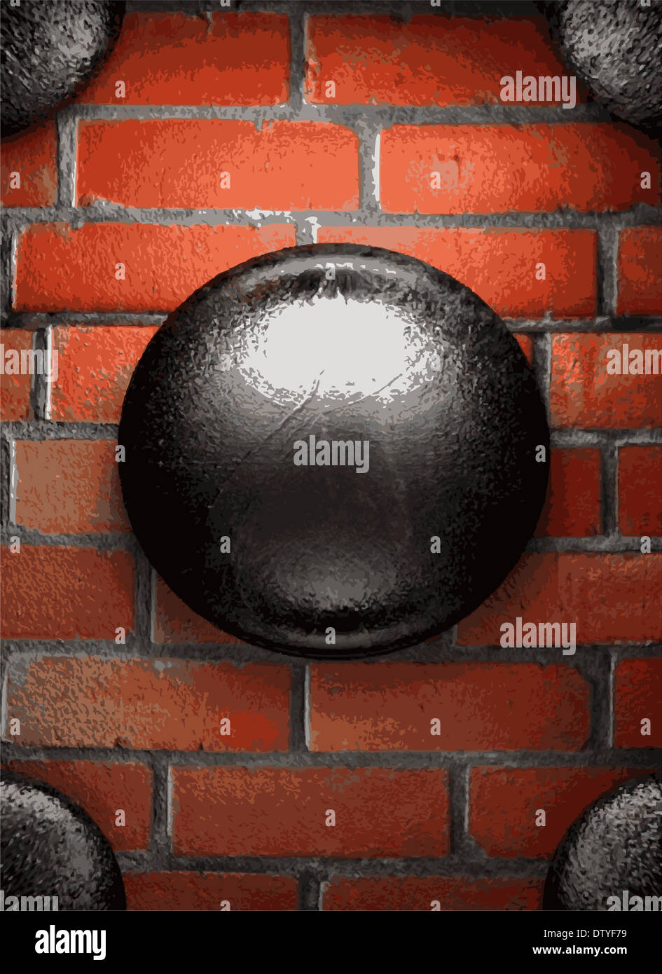 metal and brick background Stock Photo - Alamy