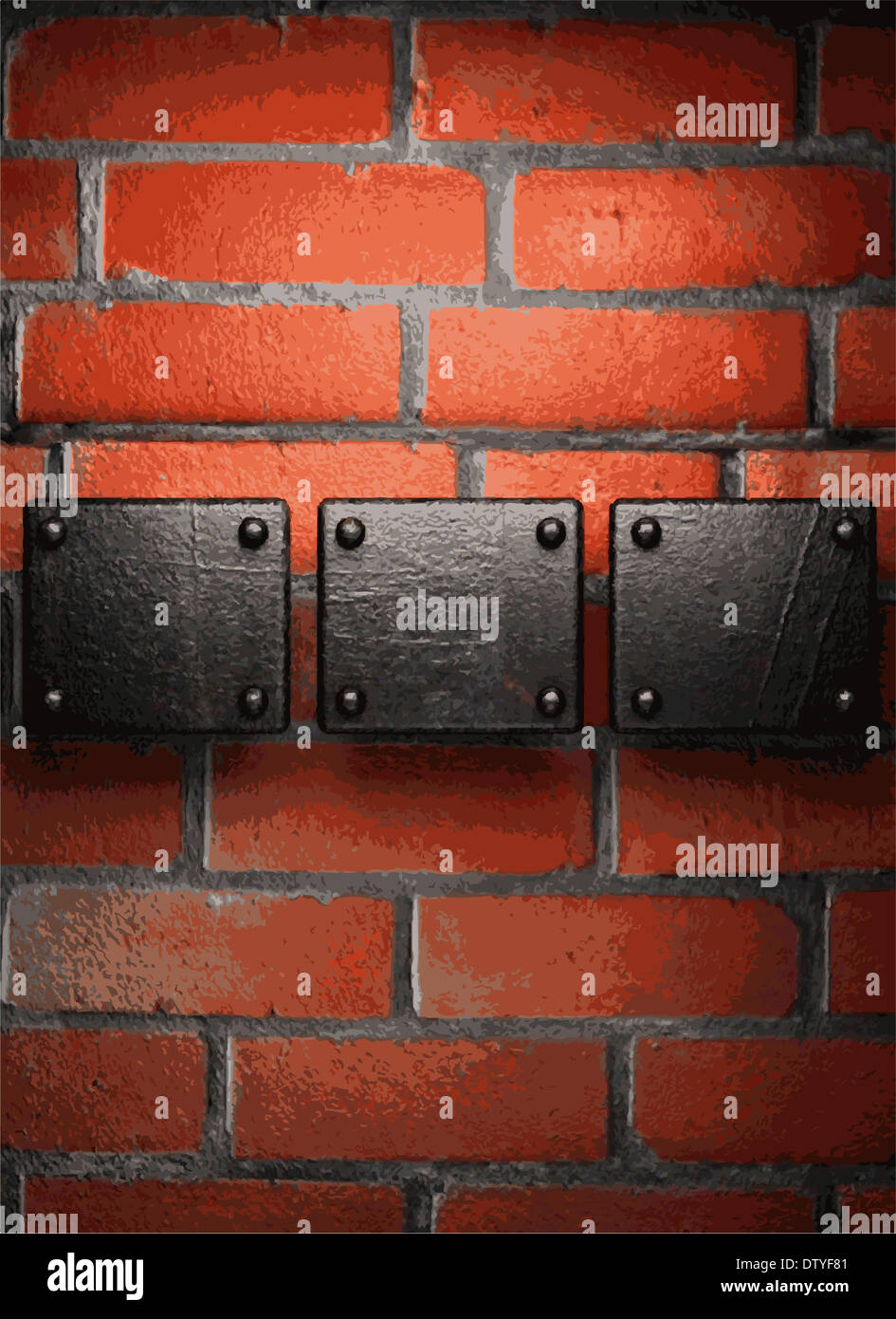 metal and brick background Stock Photo - Alamy
