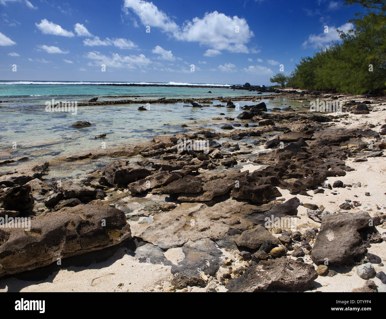 Mauritius. Stony landscape of the island Stock Photo - Alamy
