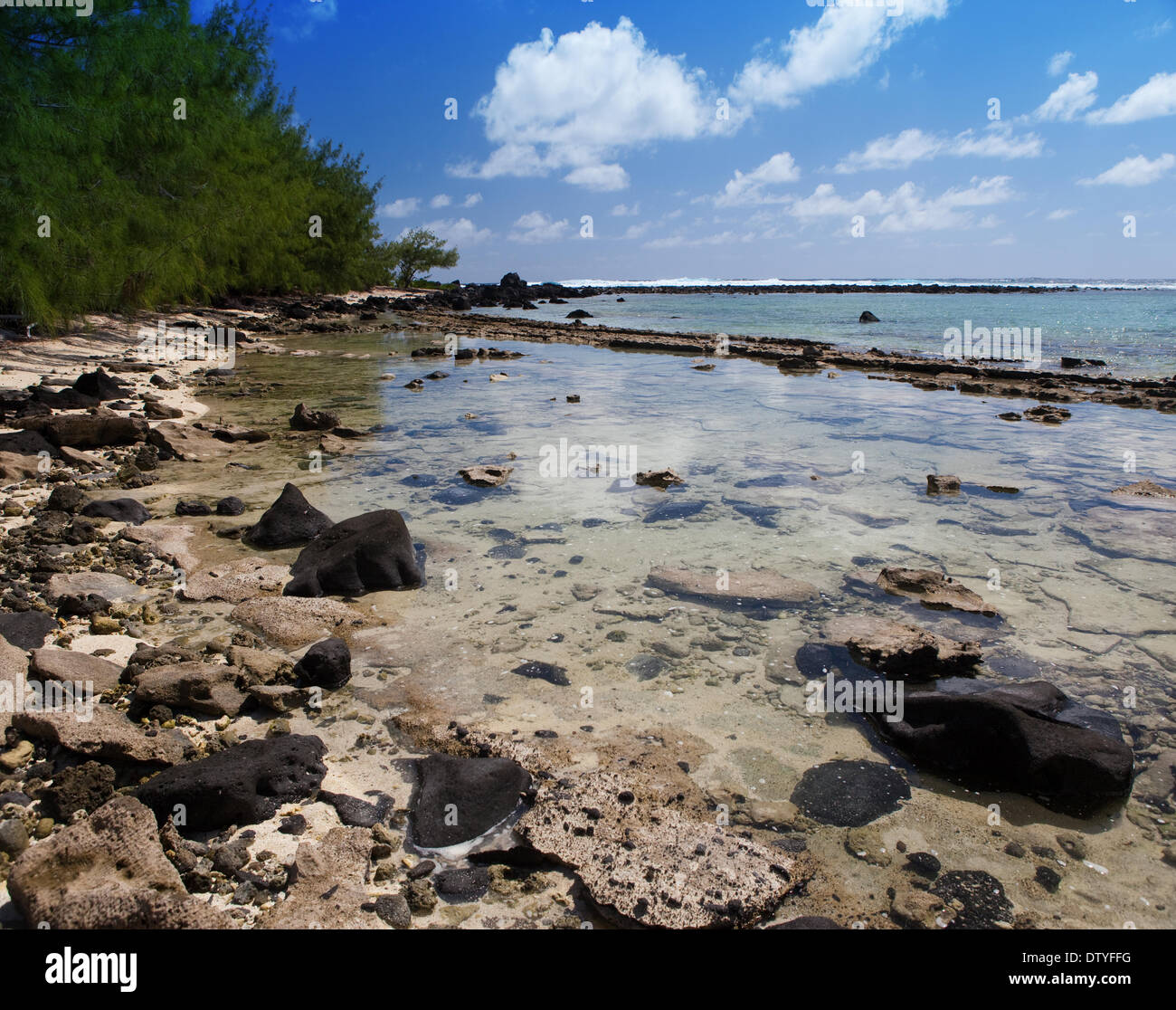 Mauritius. Stony landscape of the island Stock Photo - Alamy